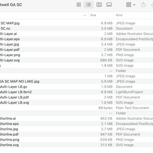 Lake Hartwell GA SC Topographical Map | Print Ready Wall Decor ...