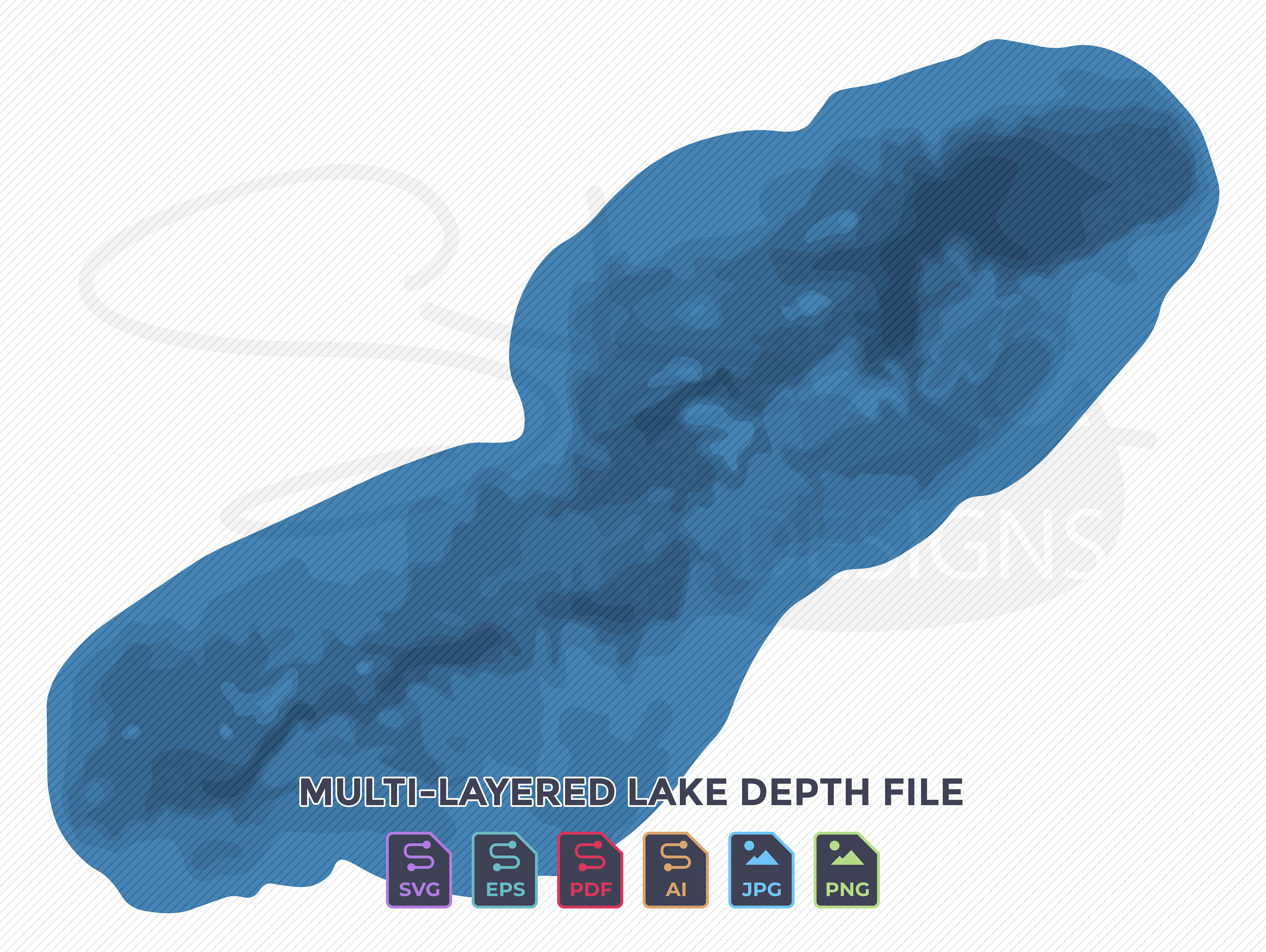 Otter Tail Lake MN Topographical Map | Print Ready Wall Decor ...