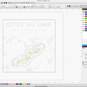 Otter Tail Lake MN Topographical Map | Print Ready Wall Decor ...