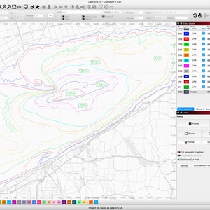 Lake Erie SUPER HIGH DETAIL Topographical Map | Print Ready Wall Decor ...