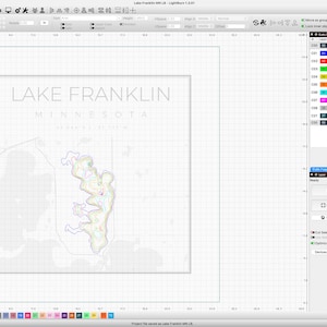 Lake Franklin MN Topographical Map | Print Ready Wall Decor | Multiple ...