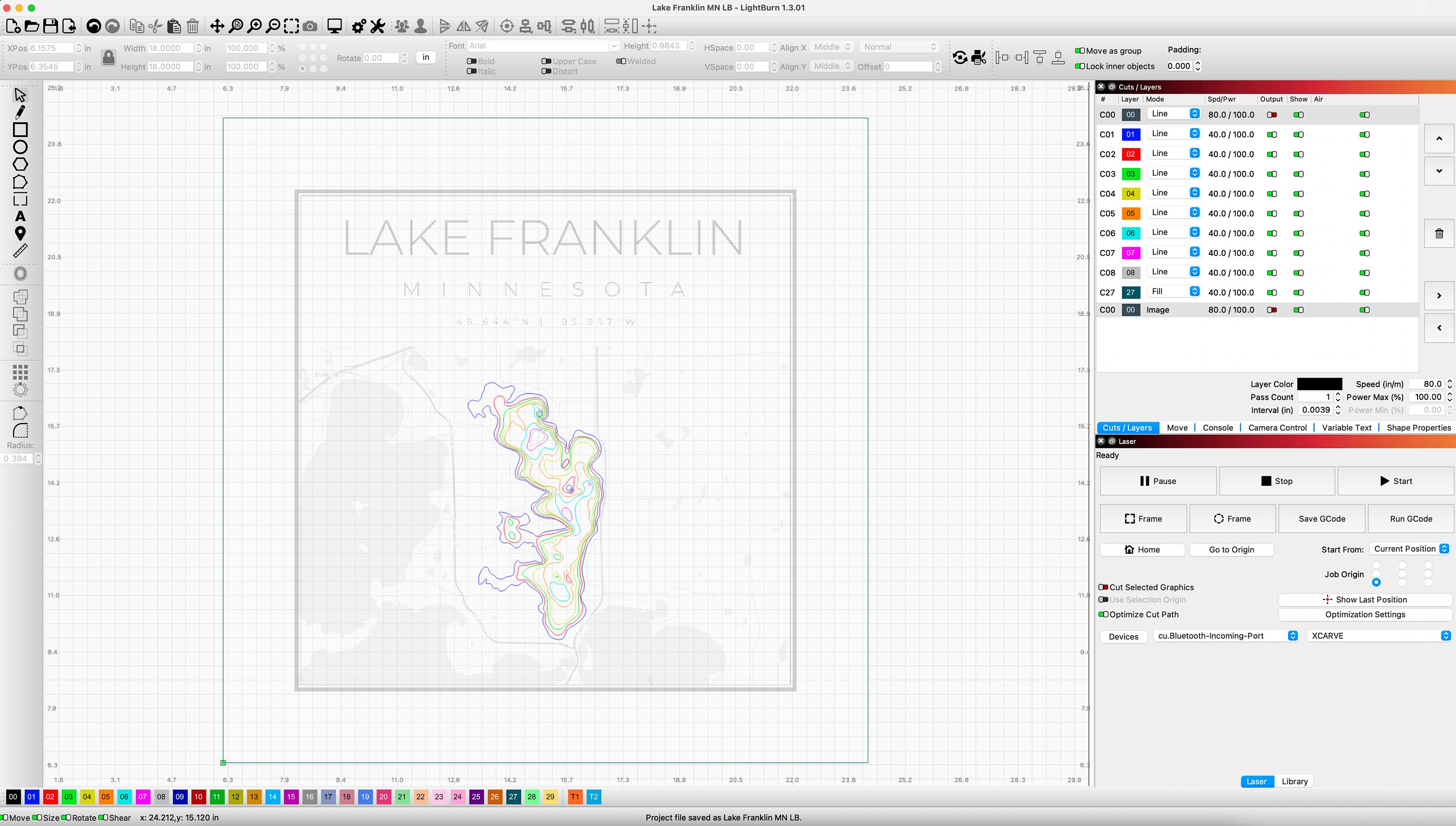 Lake Franklin MN Topographical Map | Print Ready Wall Decor | Multiple ...