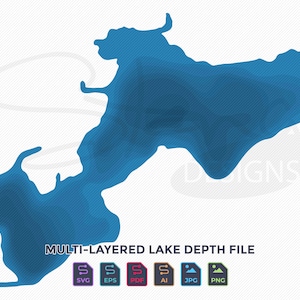 Pleasant Lake MI Topographical Map | Print Ready Wall Decor | Multiple ...
