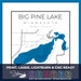 Big Pine Lake Crosslake, MN Topographical Map | Print Ready Wall Decor ...