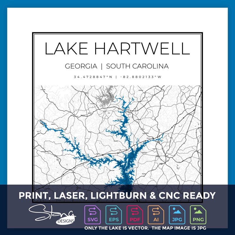 Lake Hartwell Svg - Etsy