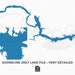 Lake Sakakawea ND Shoreline Only Map | Single Layer | Svg Pdf Ai Eps ...