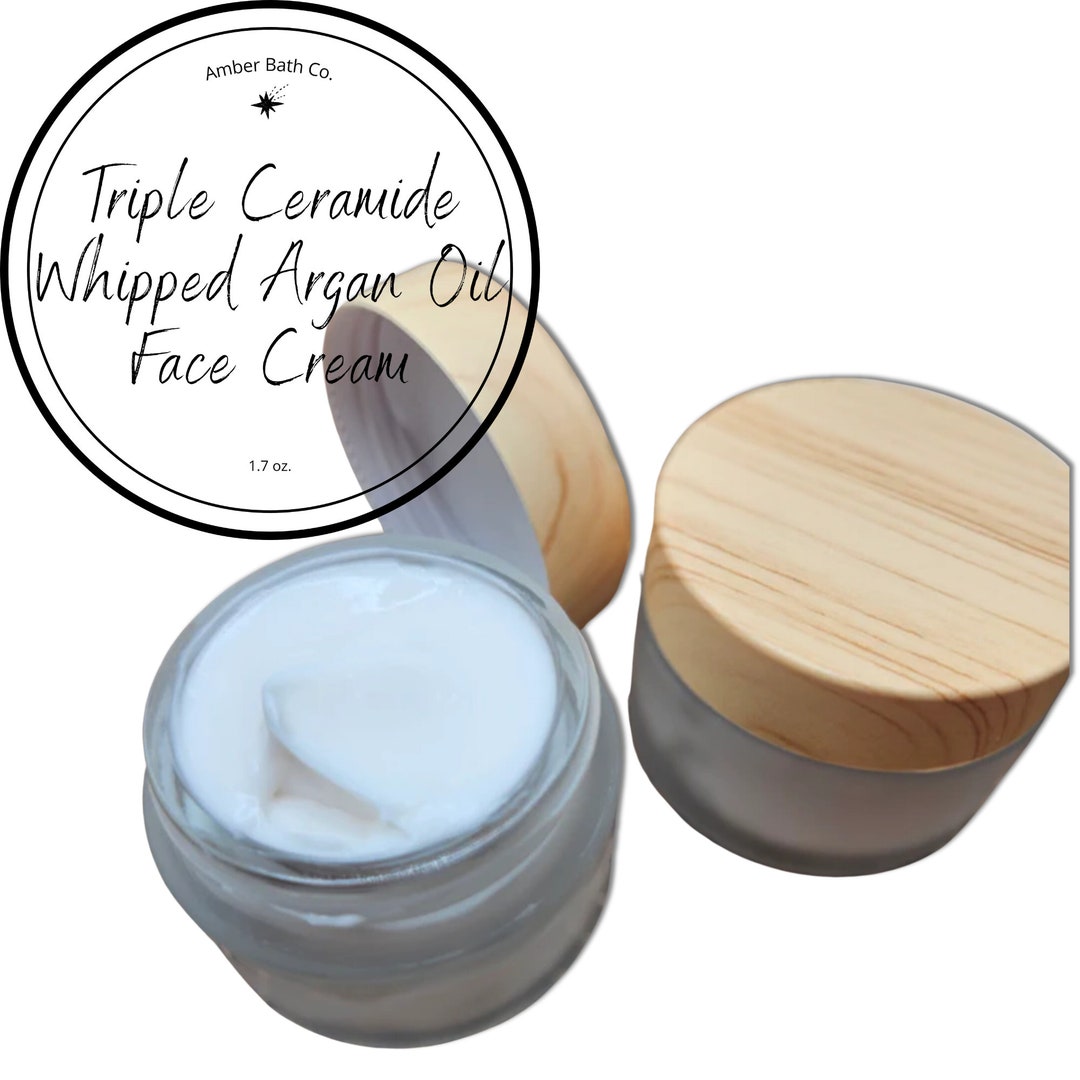 Triple Ceramide Argan Oil Face Cream, Whipped Facial Moisturizer ...