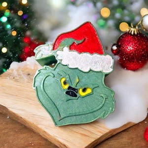 Hand Painted Grinch Soap, Goat's Milk Soap, Holiday Favors, Grinchmas ...
