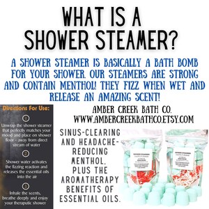 EXTRA STRENGTH Menthol Sinus Shower Steamers Sinus Relief Shower Steamers, Cold Remedy, Sinus ...