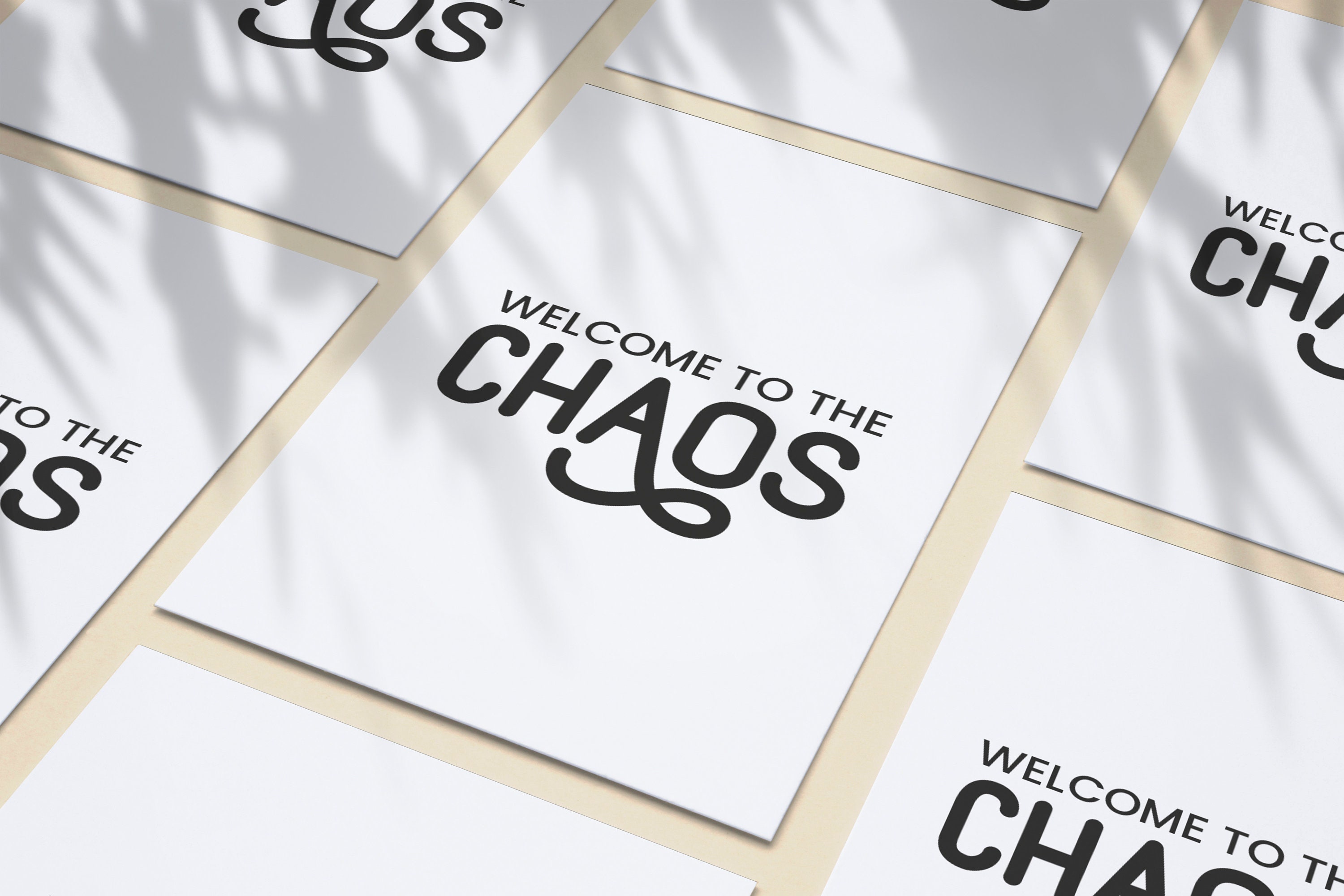 Welcome To The Chaos Print - Descarga DIGITAL, Wall Art, Family Quote ...