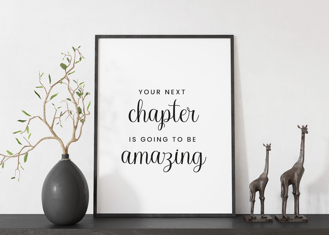 Your Next Chapter Print - DIGITAL Download, Wall Art, Inspirational ...