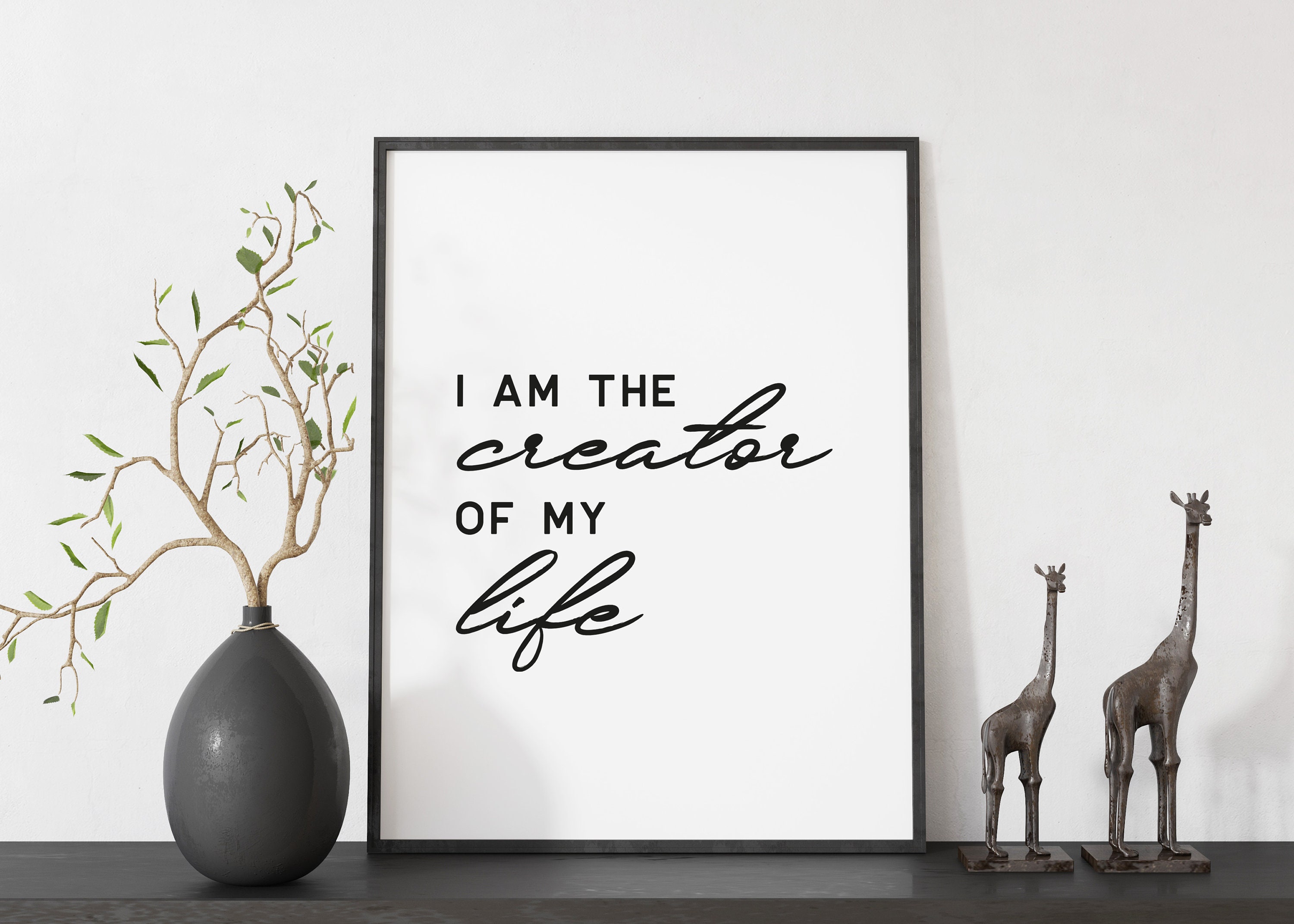 Creator of My Life - DIGITAL Download, Wall Art, Inspirational Quote ...
