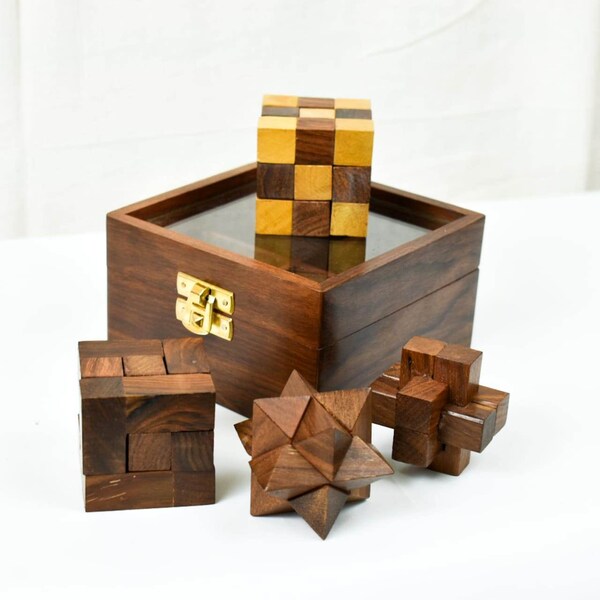 Iq Wooden Puzzle - Etsy