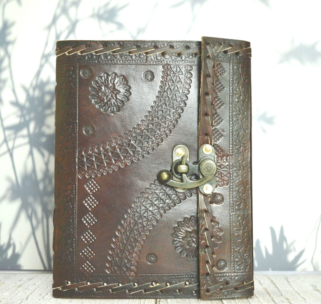 India House-leather Journal Hand Made Embossed Record Diary/notebook ...