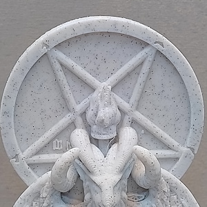 Baphomet Statue, Lucifer Horned Goat, Demonic Idol, Pentagram - Etsy UK
