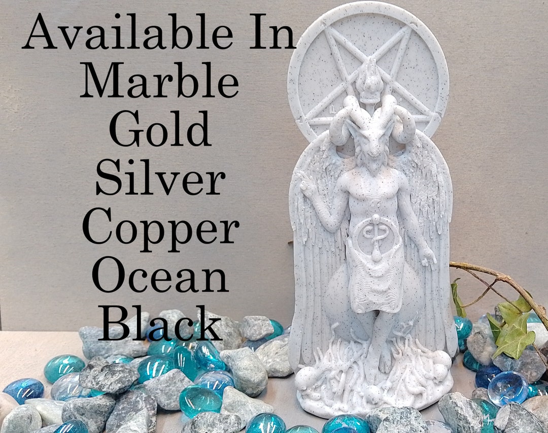 Baphomet Statue, Lucifer Horned Goat, Demonic Idol, Pentagram - Etsy UK