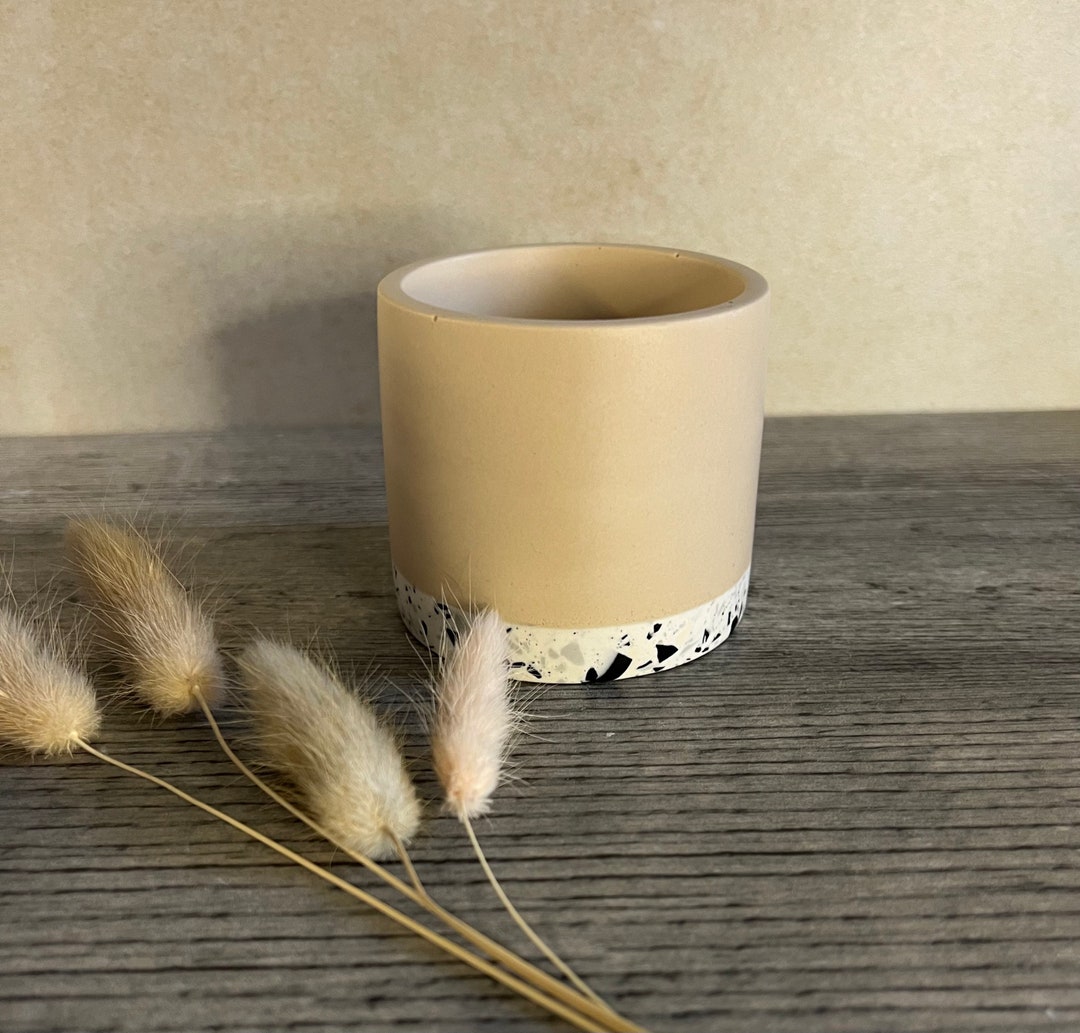 Handmade Terrazzo Jesmonite Planter: Eco Resin Plant Pot (6.5x7.5cm) - Etsy