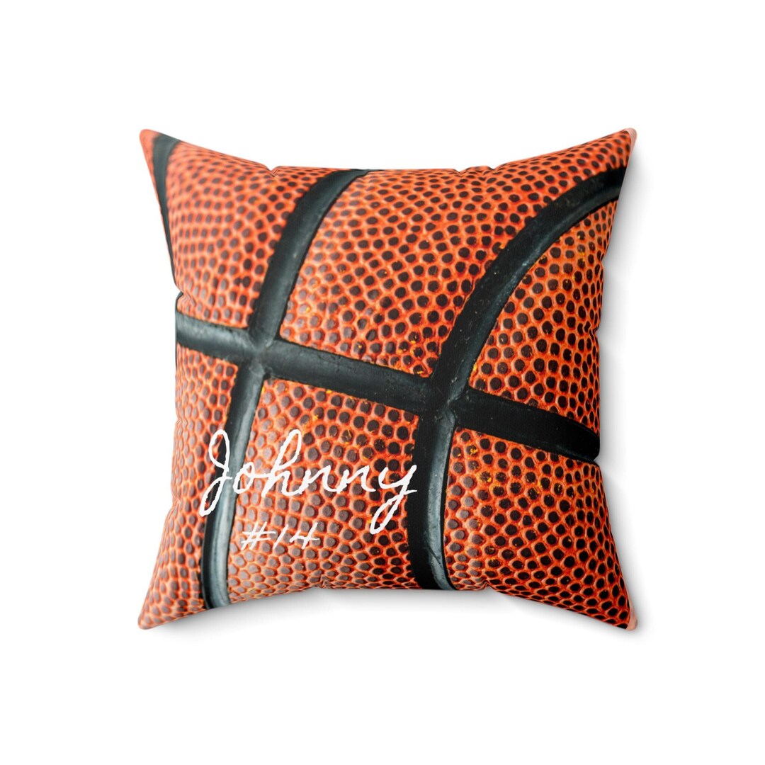 Personalized Basketball Pillow With Name & Number | Custom Sports Gift ...