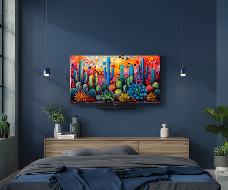 Samsung Frame TV Art - Colorful Cactus and Succulents Brighten Any Room ...