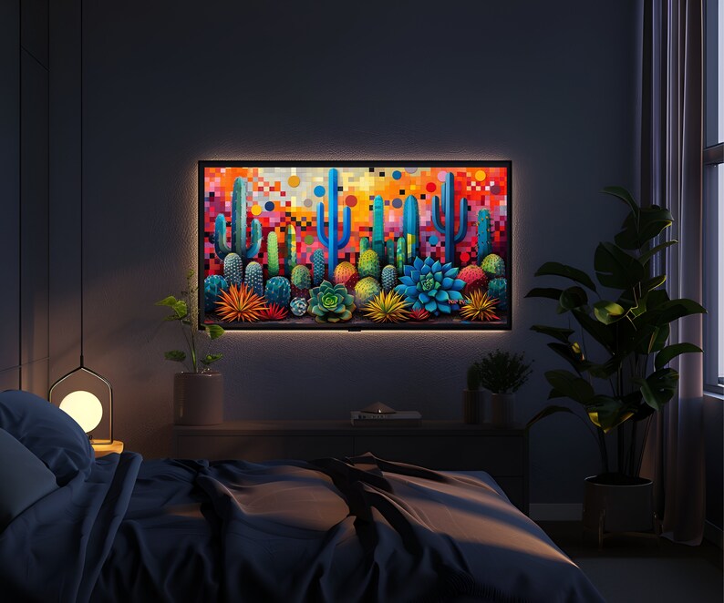 Samsung Frame TV Art - Colorful Cactus and Succulents Brighten Any Room ...