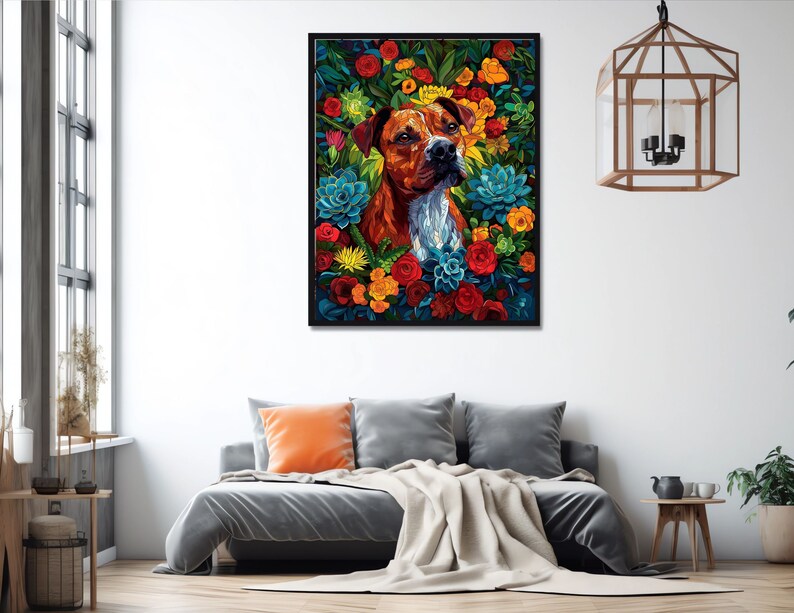 Pitbull Art Wall Decor Gift for Pitbull Mom, Dad or Pitbull Lover. Free ...
