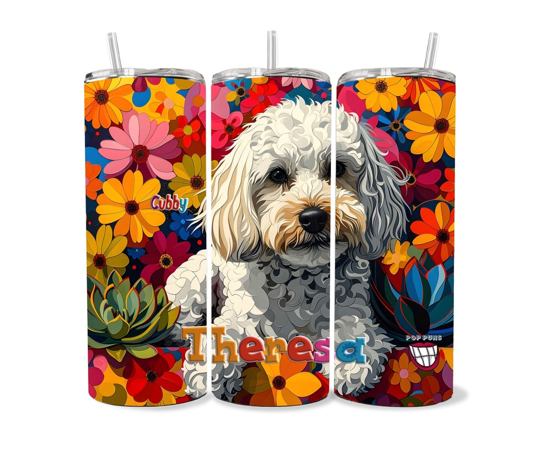 Personalized Bichon Frise 20oz Frenchie Tumbler W/ Straw - Custom Gift ...