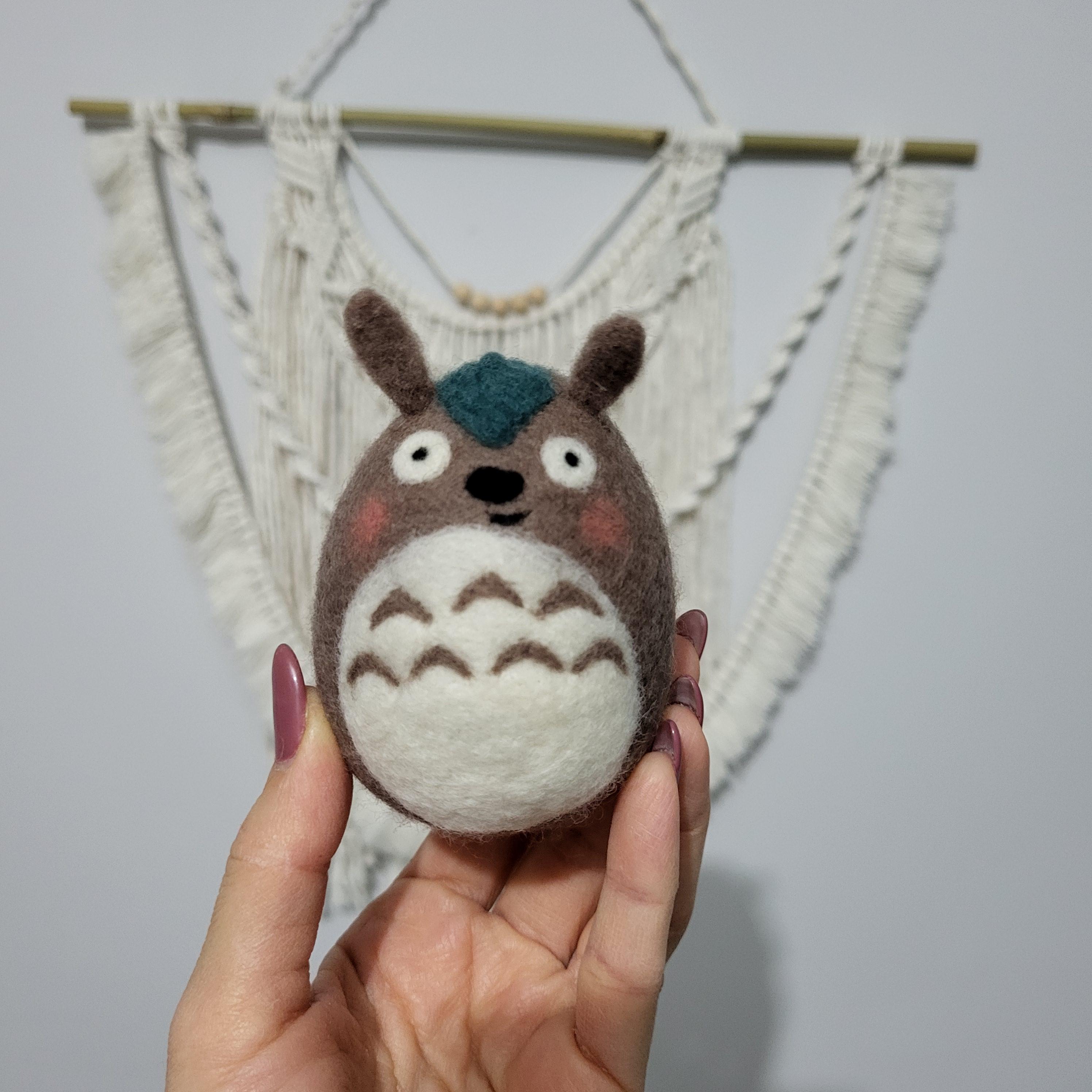 Felted Easter Eggs // Totoro, Minion, Bunny // Handmade Easter Eggs ...