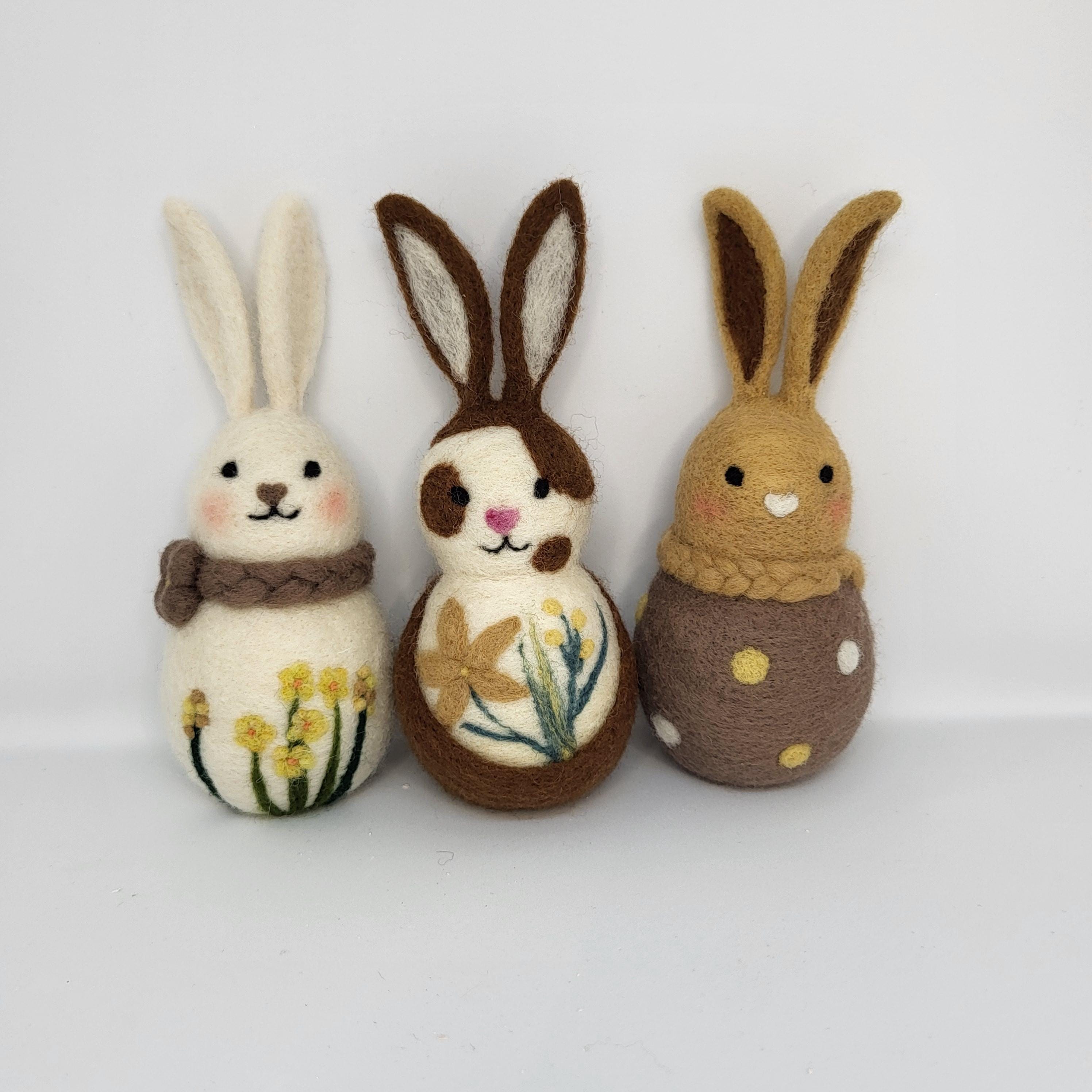 Felted Easter Eggs // Totoro, Minion, Bunny // Handmade Easter Eggs ...