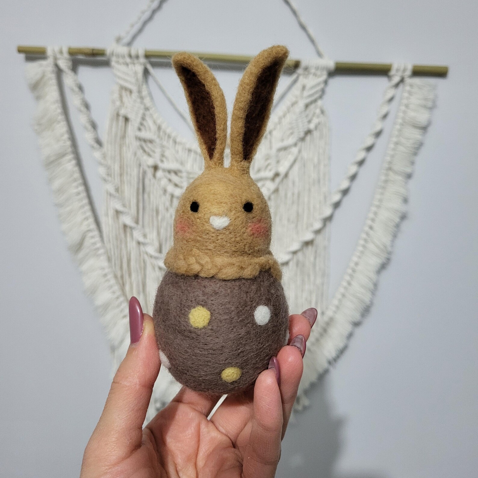 Felted Easter Eggs // Totoro, Minion, Bunny // Handmade Easter Eggs ...