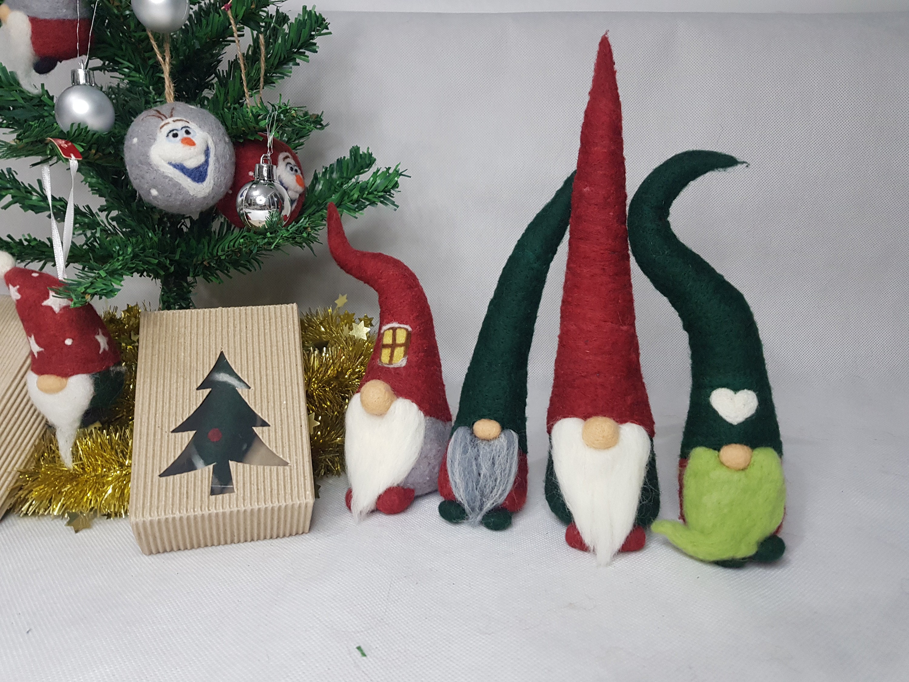 Felted Christmas Dwarf // Handmade Dwarf // Felt Figures // Felted Elf ...