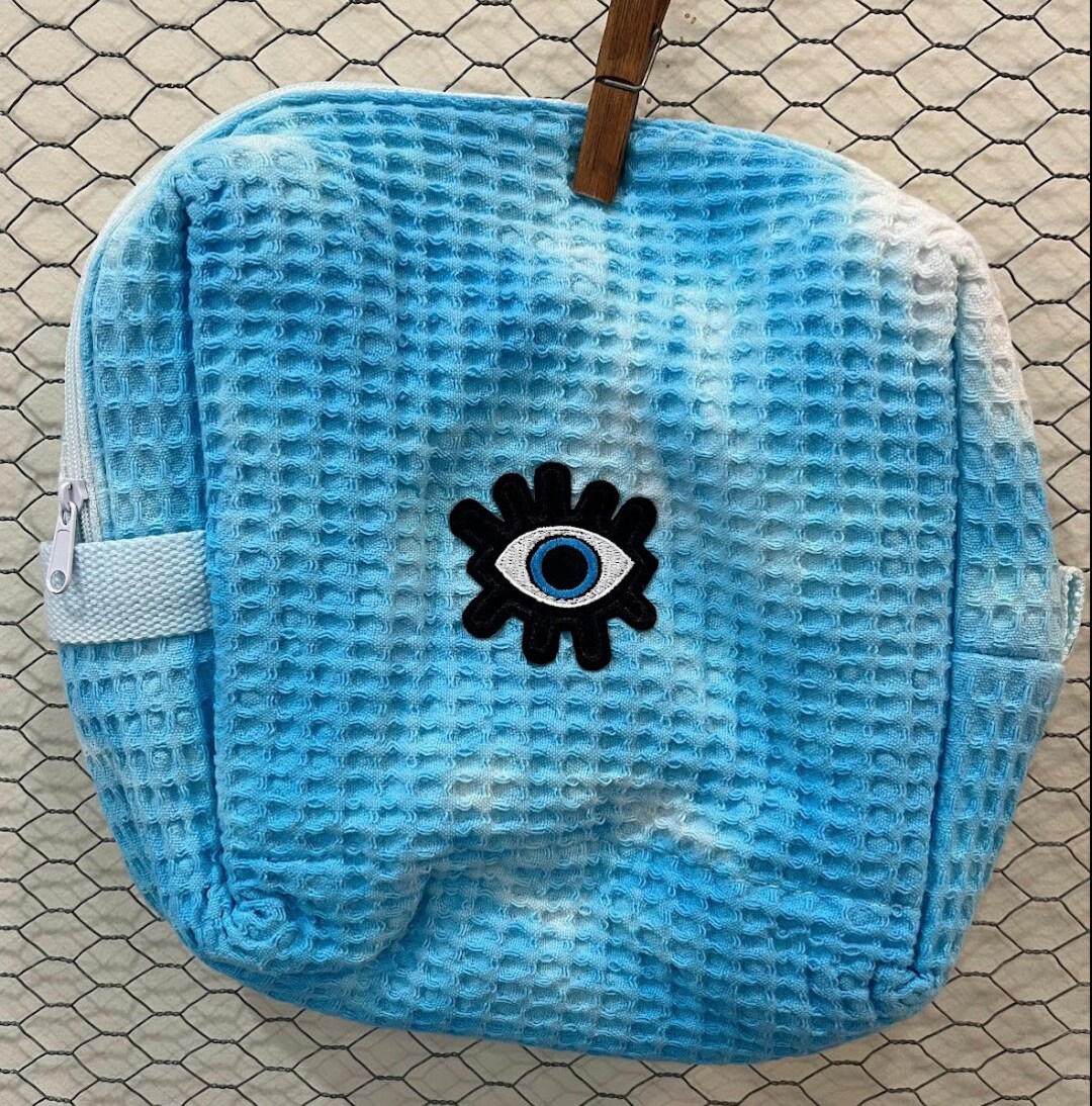 Evil Eye Waffle Pouch-tie Dye - Etsy
