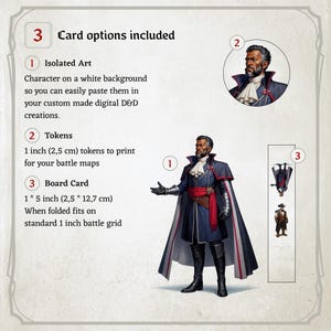 D&D Waterdeep NPC Cards, WDH, Tokens, Foldable Board Cards, Custom Made ...