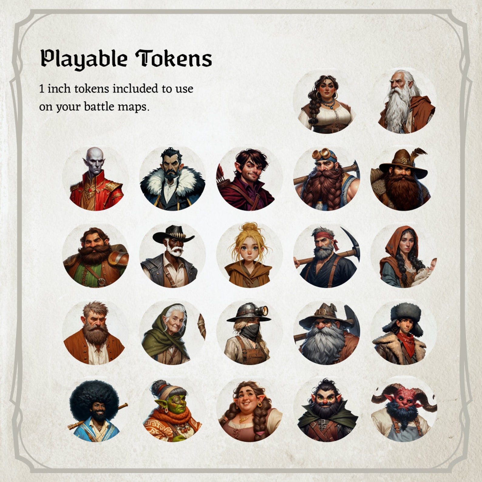 D&D Phandalin NPC Cards, Lmop, Doip, Pabtso, Tokens, Foldable Board ...