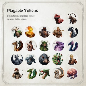 D&D Monster Cards, Challenge 2, Tokens, Foldable Board Cards, Custom Made, High-quality Cards ...