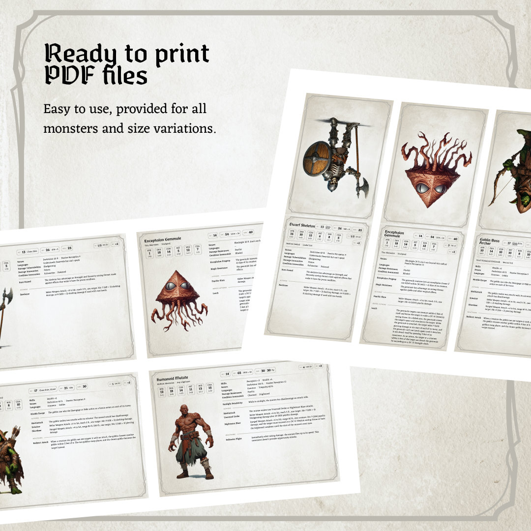 D&D Monster Cards, the Shattered Obelisk, Tokens, Foldable Board Cards ...