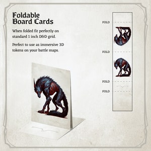 D&D Monster Cards, Challenge 3, Tokens, Foldable Board Cards, Custom Made, High-quality Cards ...