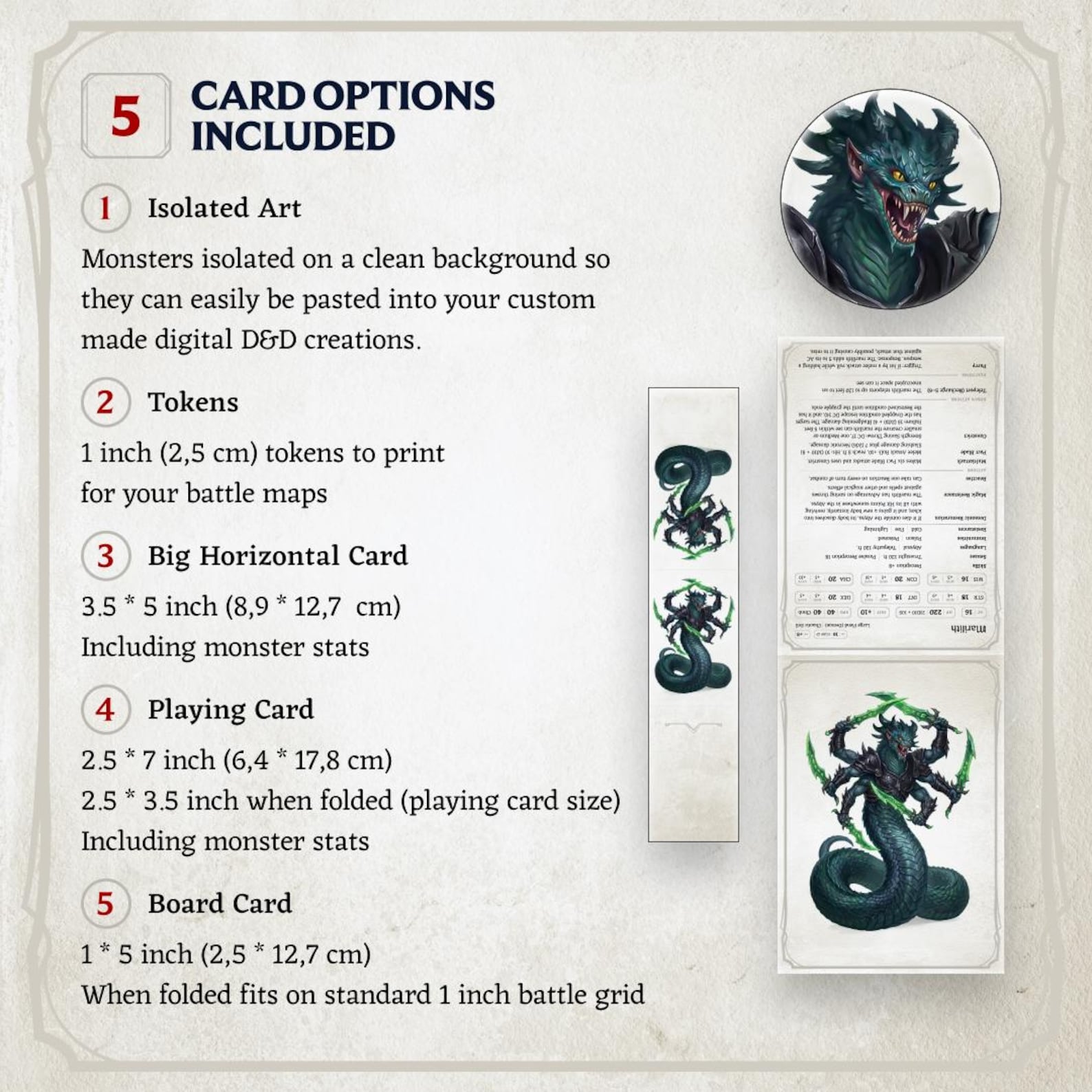 D&D Monster Cards, Complete Monster Manual, 509 Monsters, 2024 5.5e ...