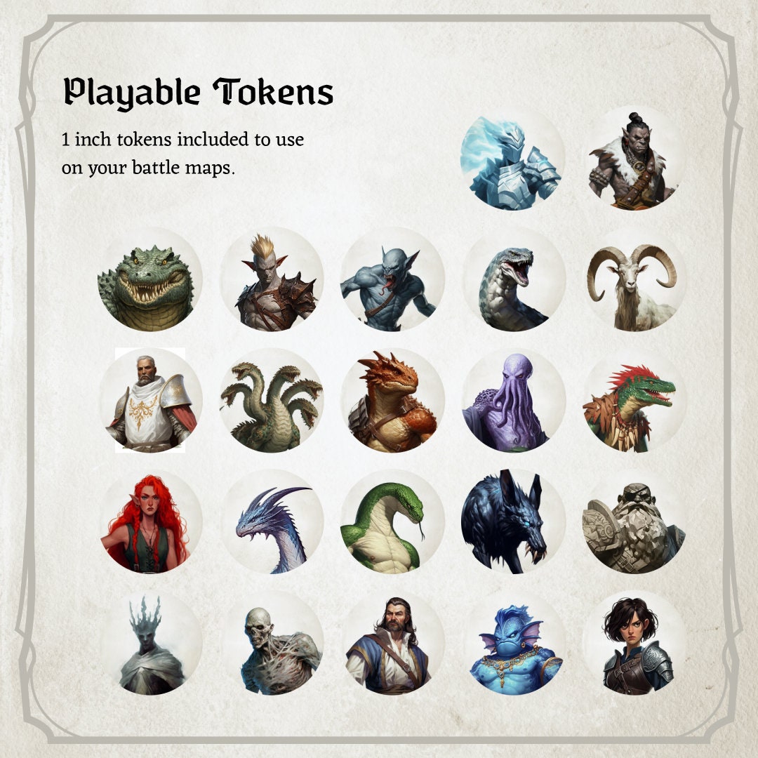 D&D Monster Cards, Storm Lords Wrath, Tokens, Foldable Board Cards, Custom Made, High-quality ...