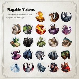 D&D Monster Cards, Challenge 1 to 5, Mega Collection, Tokens, Foldable Board Cards, Easy Digital ...