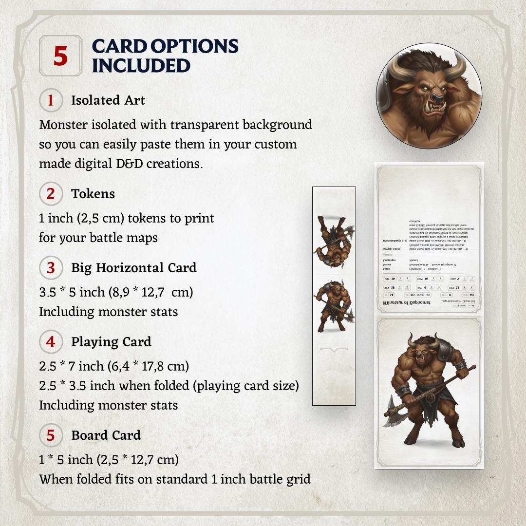 D&D Monster Cards, Challenge 1 to 5, Mega Collection, 2024 Monster ...