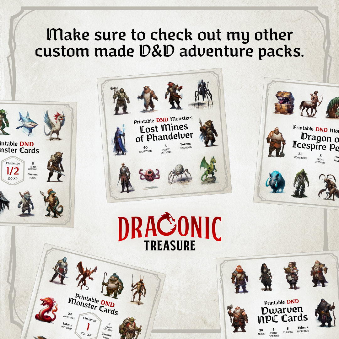 Tarjetas D&D Phandalin NPC, LMoP, DoIP, PaBtSO, Fichas, Tarjetas de ...