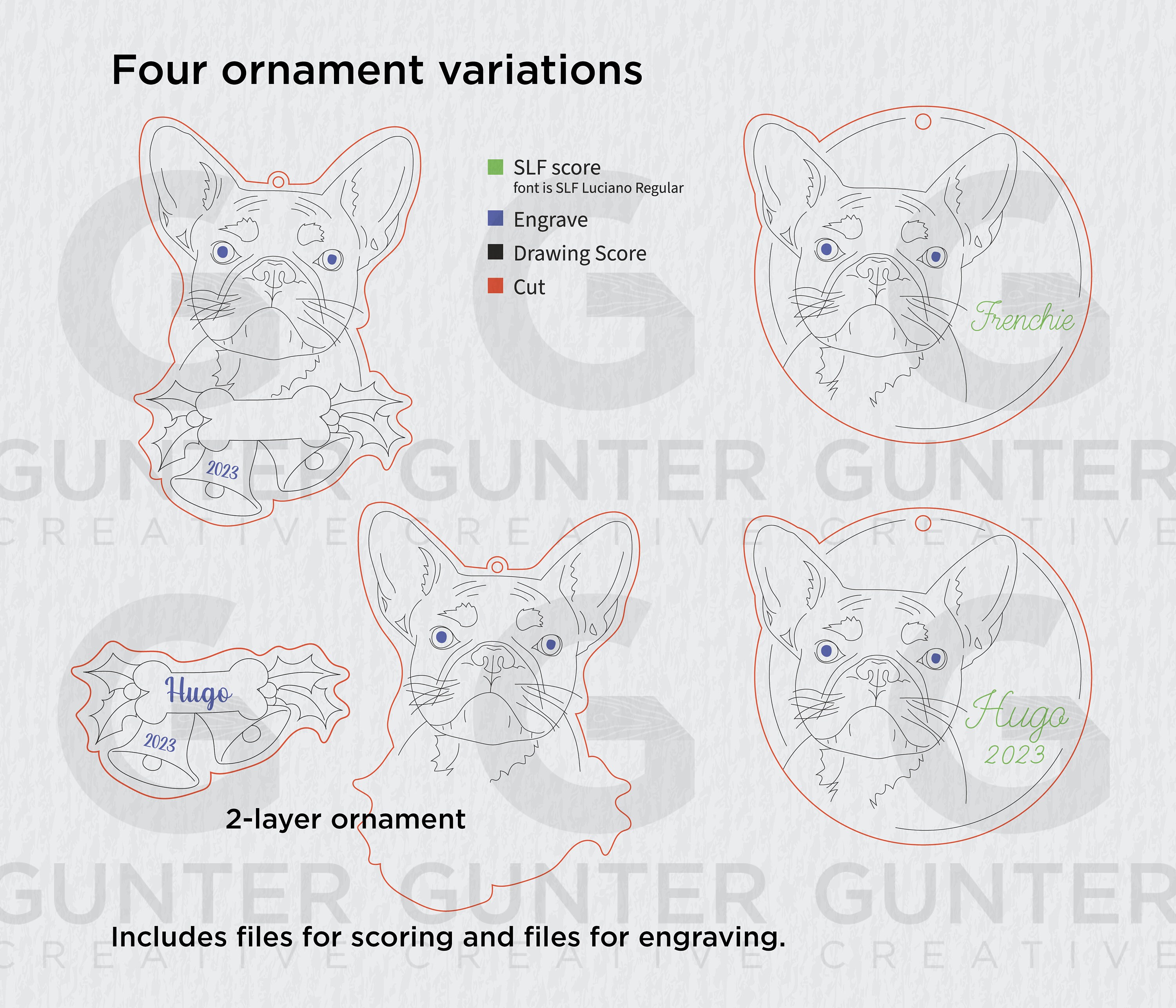 Frenchie Svg French Bulldog Art Pet Memorial Wood Ornament - Etsy