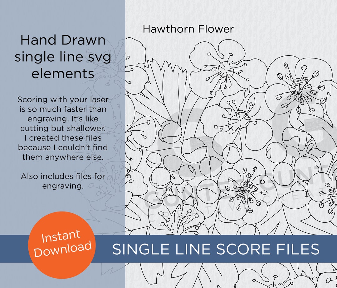 Hawthorn - Single Line Score Elements SVG, PDF - Etsy