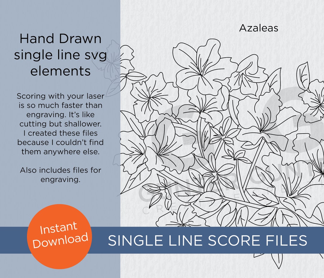 Azaleas - Single Line Score Elements SVG, PDF - Etsy