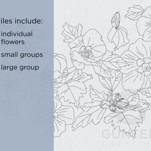 Rose of Sharon Svg - Single Line Score Elements SVG, PDF - Etsy