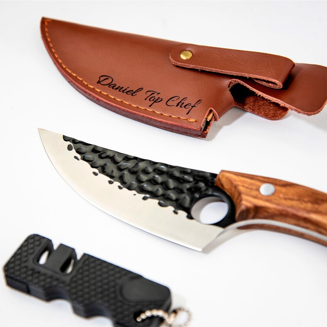 Customizable Japanese Handmade Knife-leather Sheath + Gift Sharpener ...