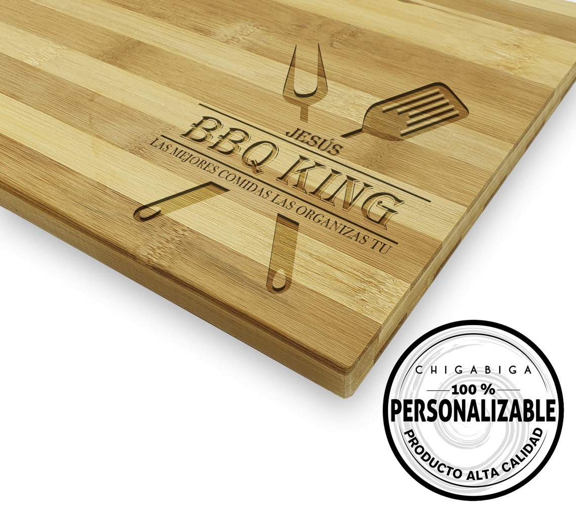 Personalized cutting board knife. 100% bamboo and natural. | Etsy