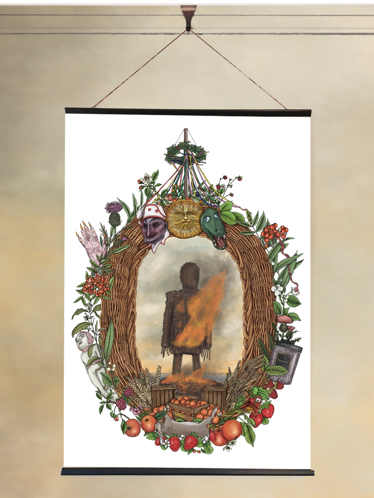 The Wicker Man Botanical Art Print - Etsy