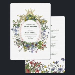 Custom Botanical Invitation Design - Etsy