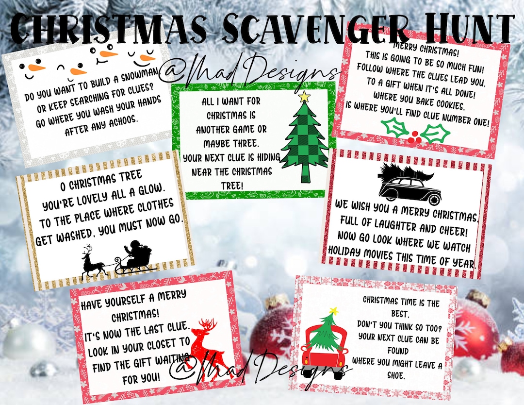 Christmas Scavenger Hunt - Etsy